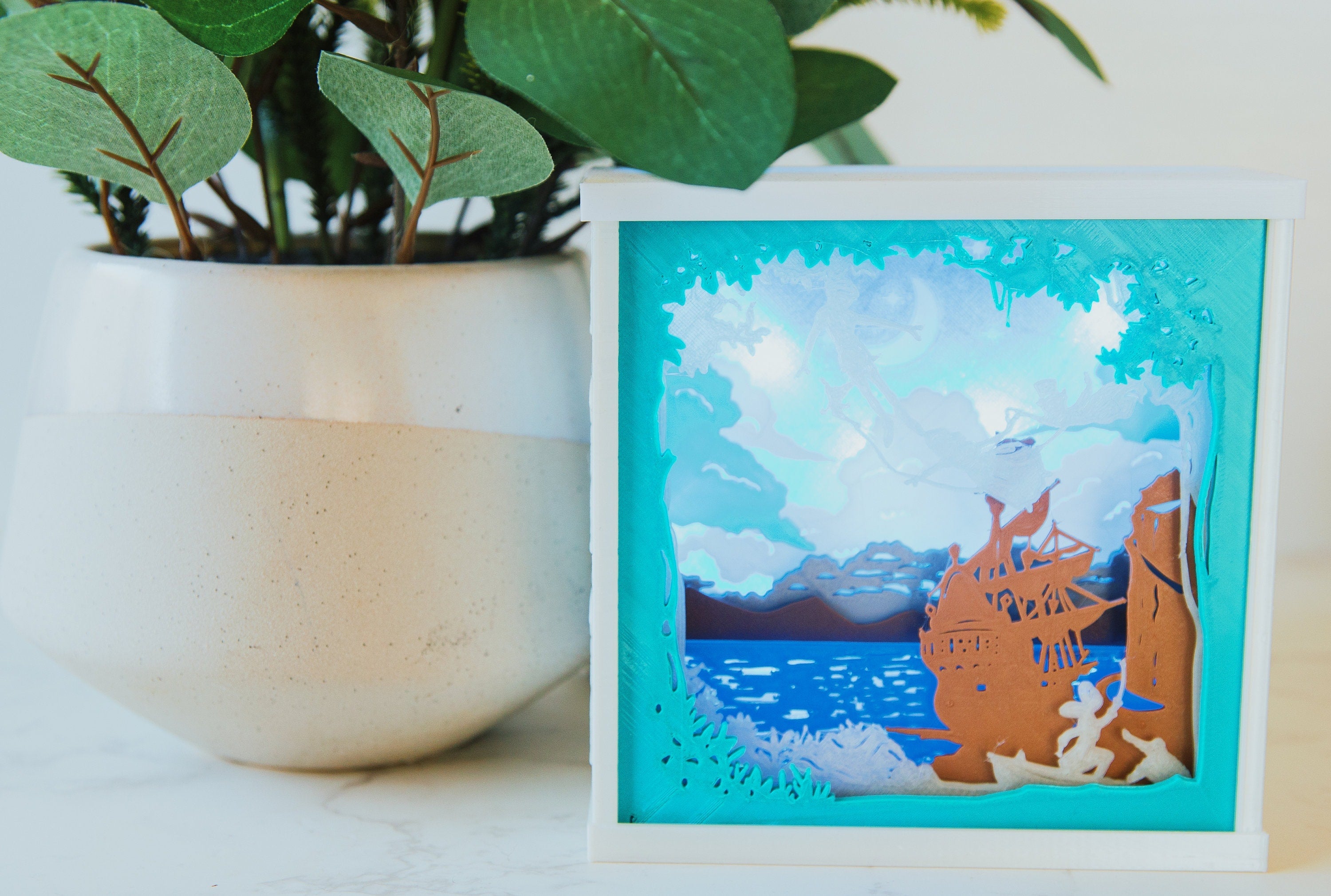 Enchanting Peter Pan Shadow Box Light – Fiction and Flames